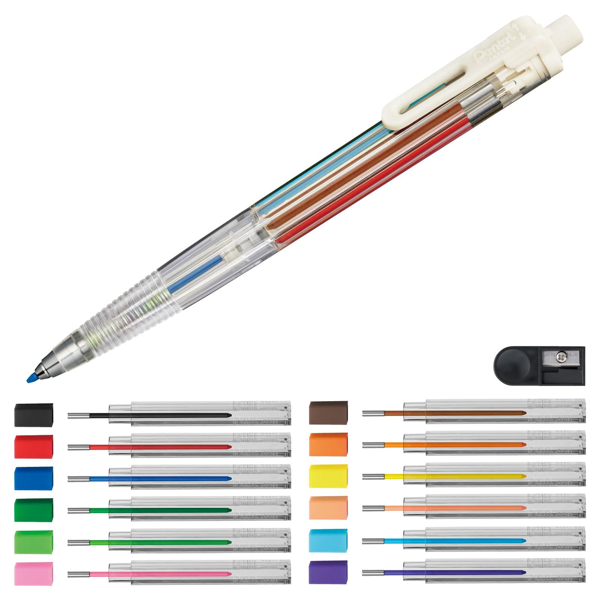 Pentel "Art Multi 8" Color Pencil Set - 8 Color in 1 - with 12 Color ...