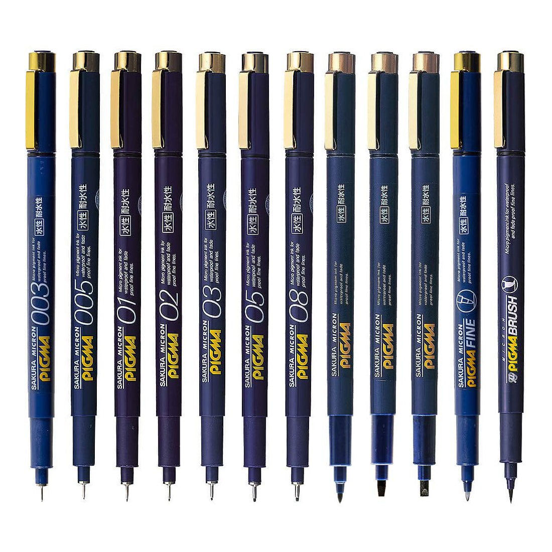 Sakura Pigma Micron Fineliner Pen - Black Ink - Navy Body – IRO