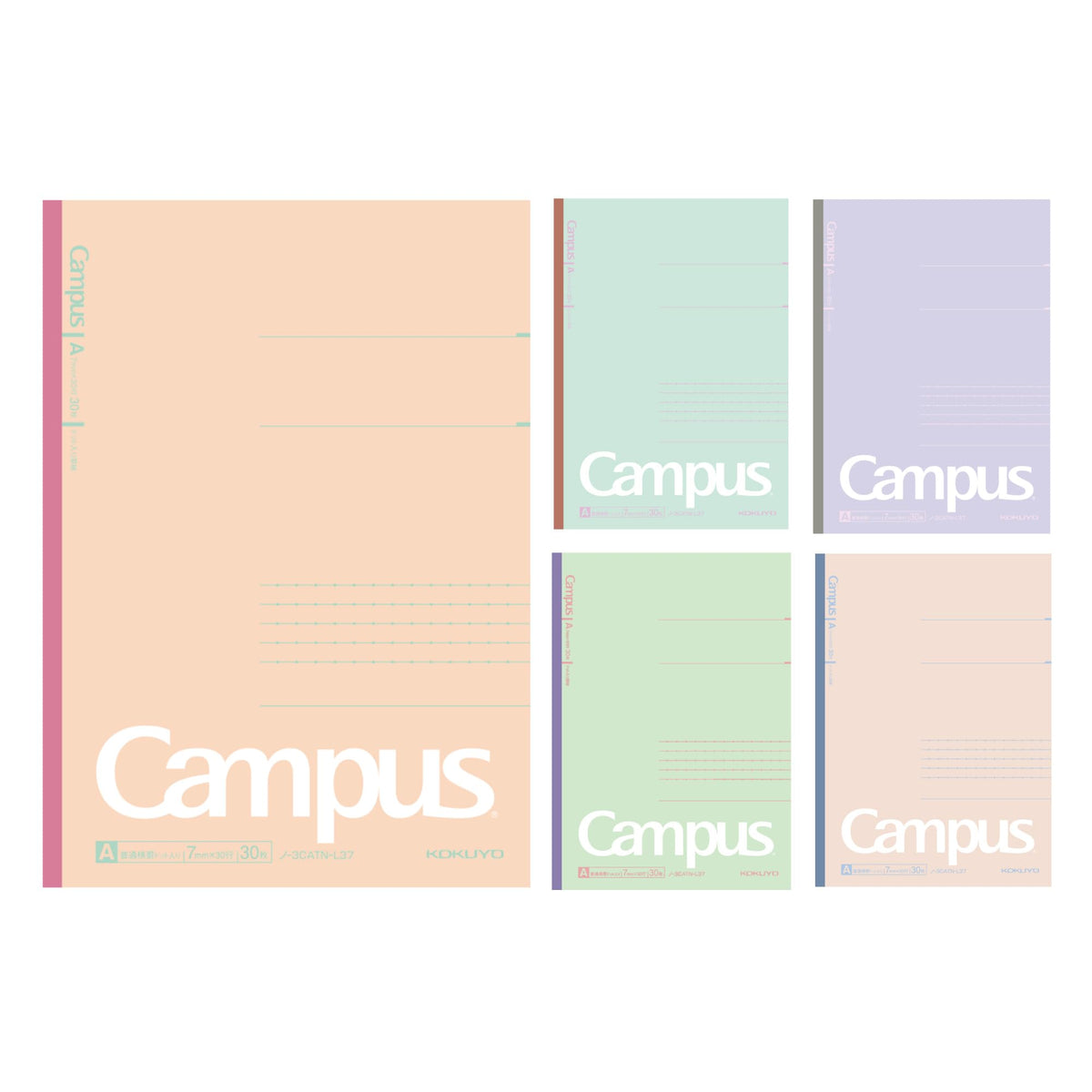 Kokuyo Campus Notebook -Pack of 5 - 7 mm Lined with Dots - 30 Sheets ...