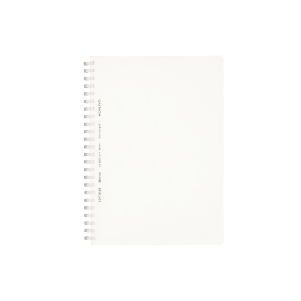 Kokuyo Soft Ring Notebook - Clear - Tear Off - 80 sheets - A6 - Dot Gr ...